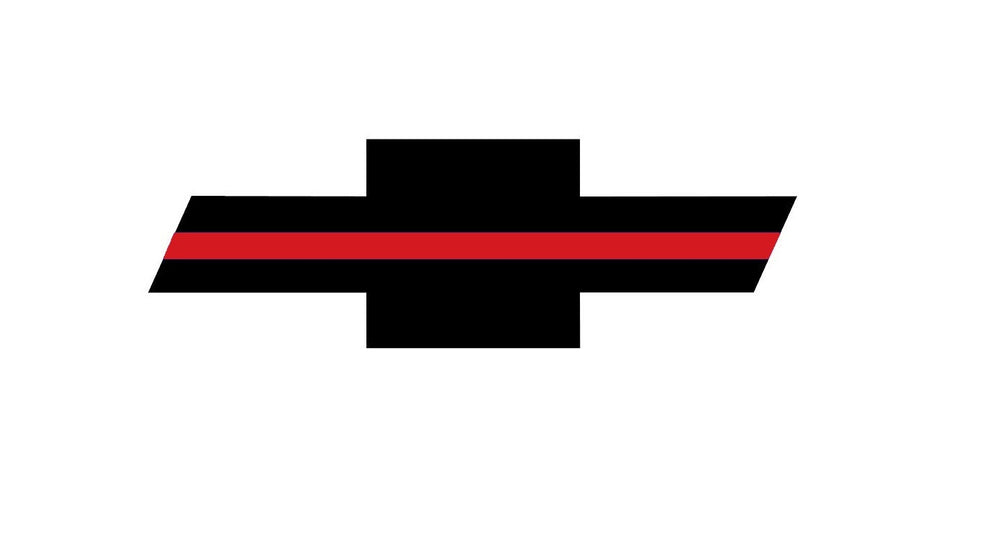 Precut Thin RED LINE Bowtie Emblem Overlay DECALS for Silverado Tahoe ...