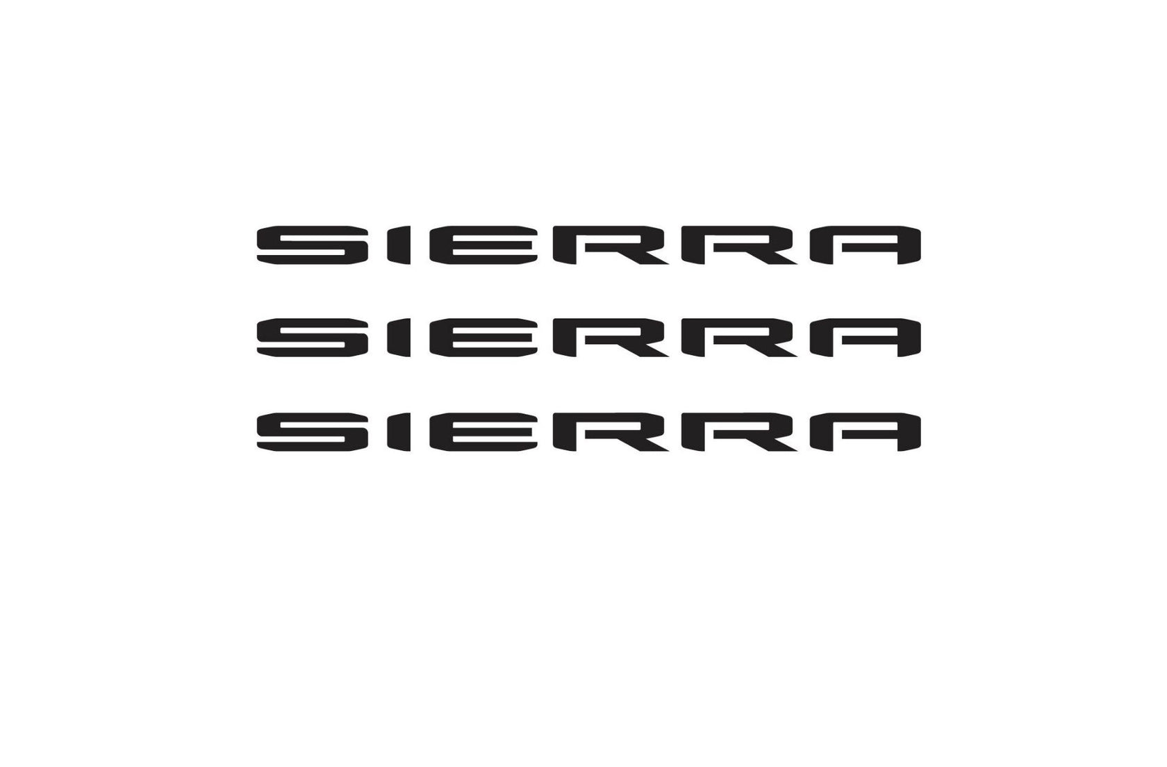 Sierra Badge Emblem Letter Overlay DECALS – KJM Vinyl Decals