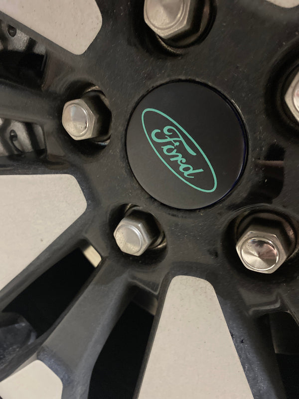 Ford Wheel Hub Cap Rim Emblem Overlay DECALS Set of 4 – KJM Vinyl Decals