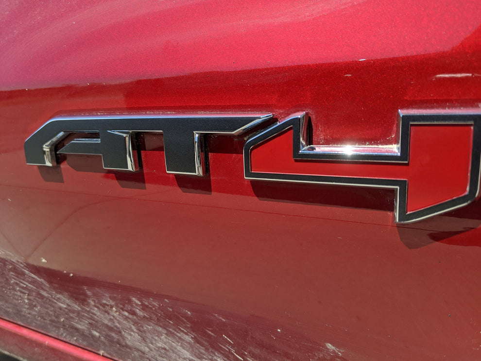 Sierra AT4 Badge Precut Emblem Overlay DECALS – KJM Vinyl Decals